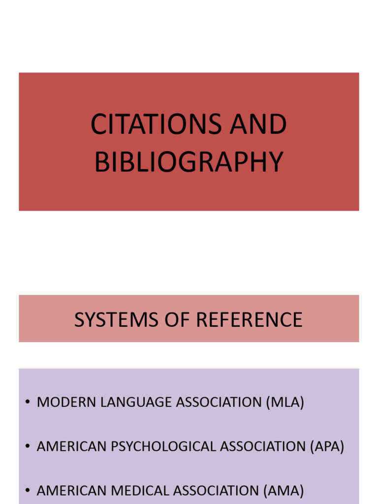 Citation - Bibliography | PDF | Citation | Bibliography