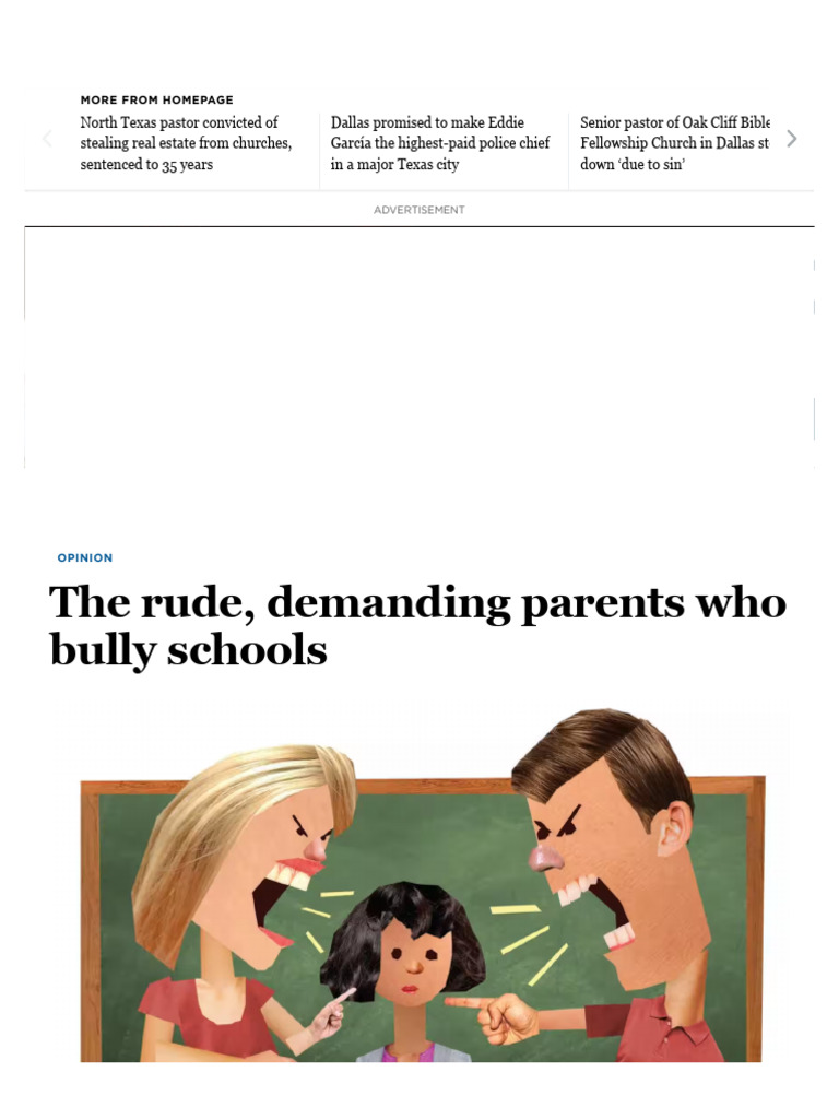 The Rude, Demanding Parents Who Bully Schools | PDF | Bullying | Anxiety