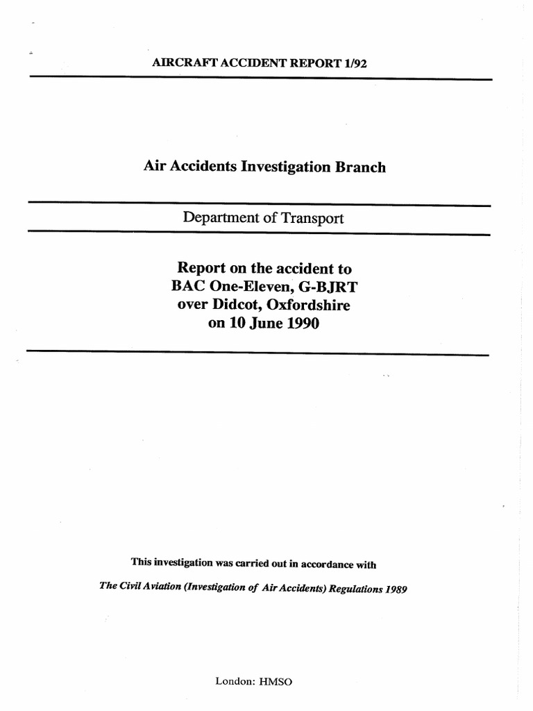 BA Flt. 5360_AAIB Accident Report | PDF