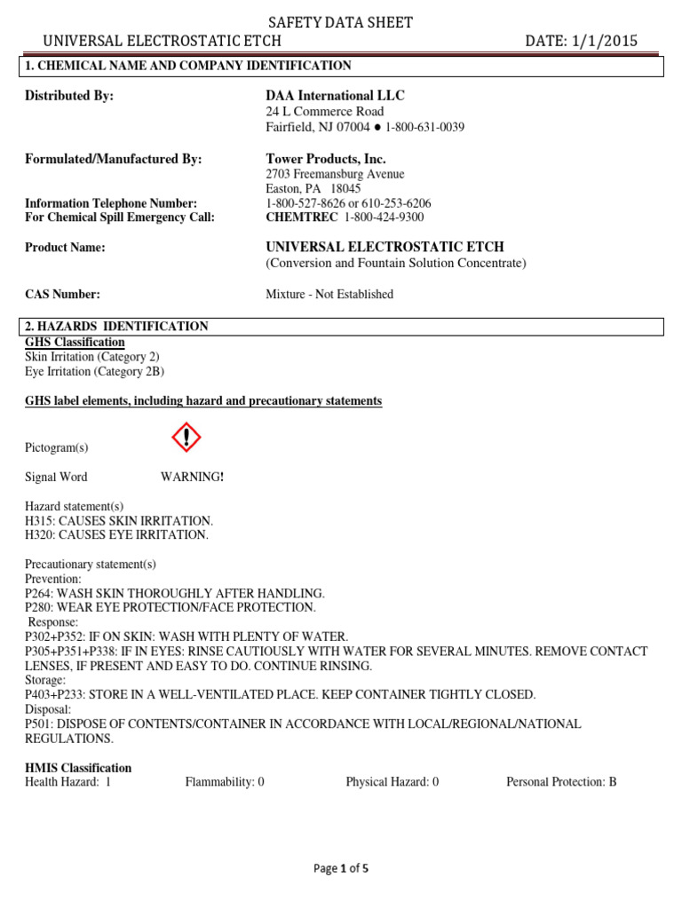 Fountain Solution | PDF | Personal Protective Equipment | Occupational ...