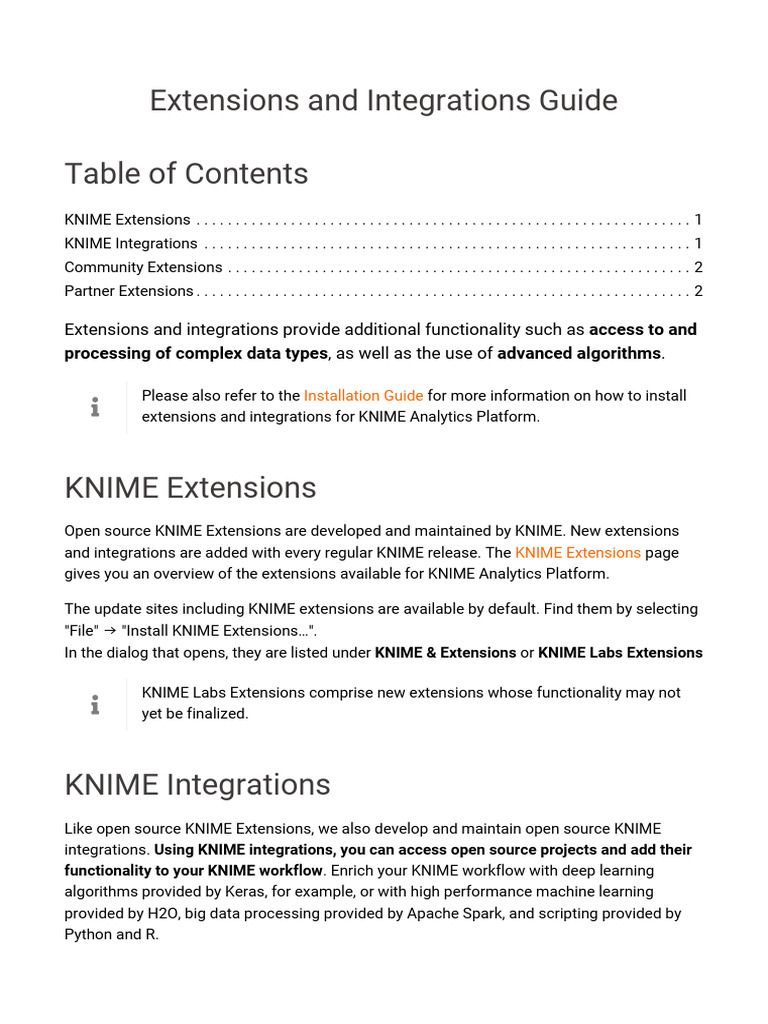 Analytics Platform Extensions and Integrations | PDF | Analytics | Computer Science