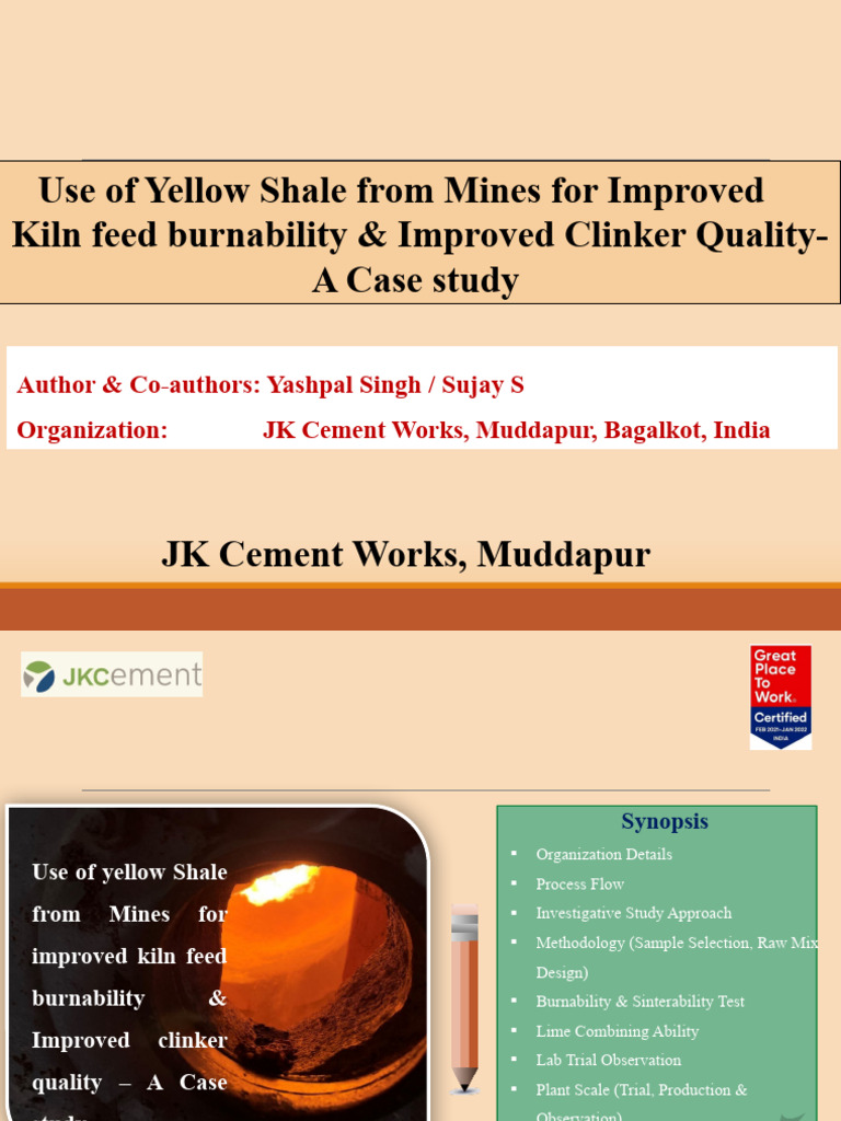 Yellow Shale Innovative project | PDF | Cement | Lime (Material)