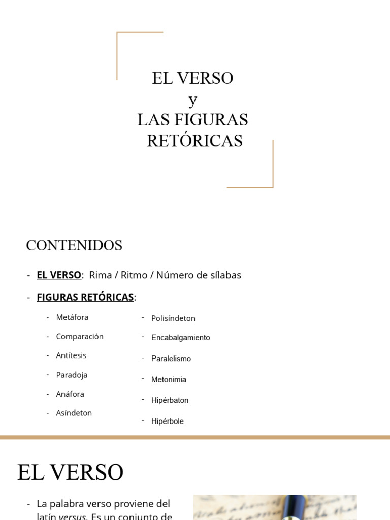 El Verso y Las Figuras Retóricas | PDF | Rima | Palabra