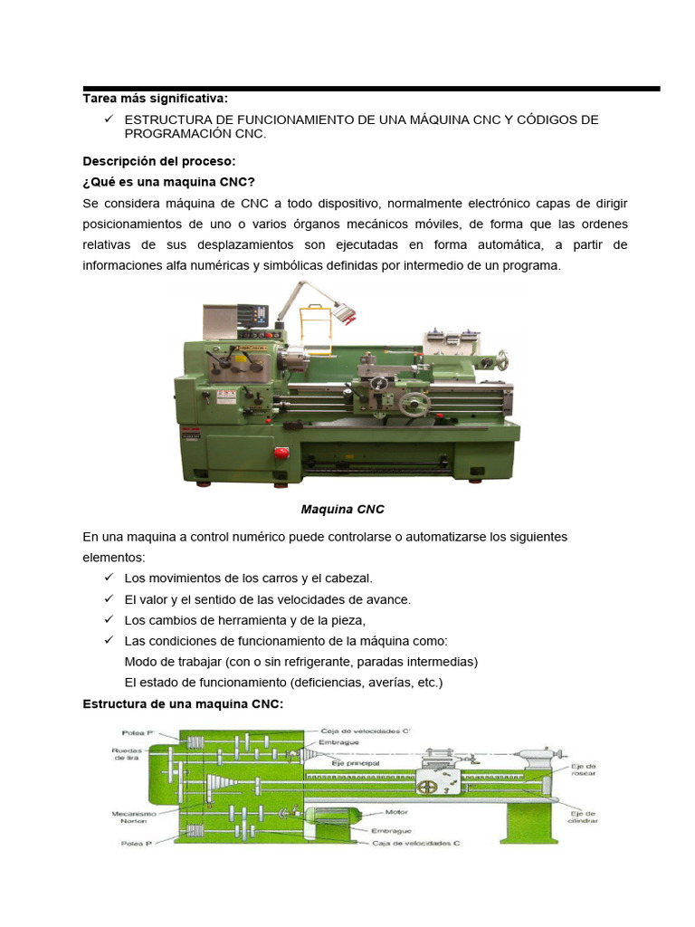 Tarea CNC | PDF | Control numerico | Mecanizado