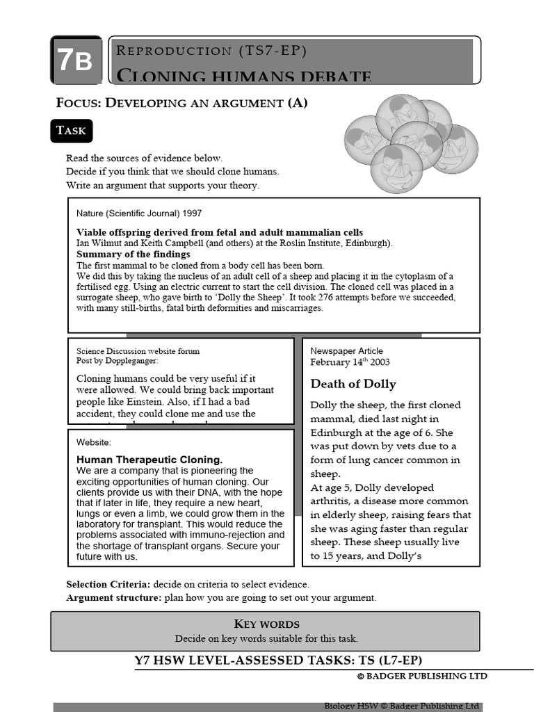 Reproduction l7 Ep | PDF | Cloning | Biology