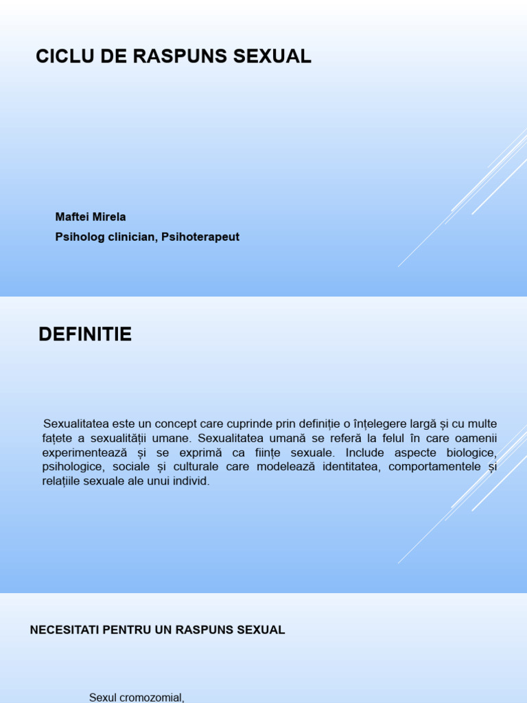 CICLUL SEXUAL NORMAL Psih Maftei Mirela | PDF