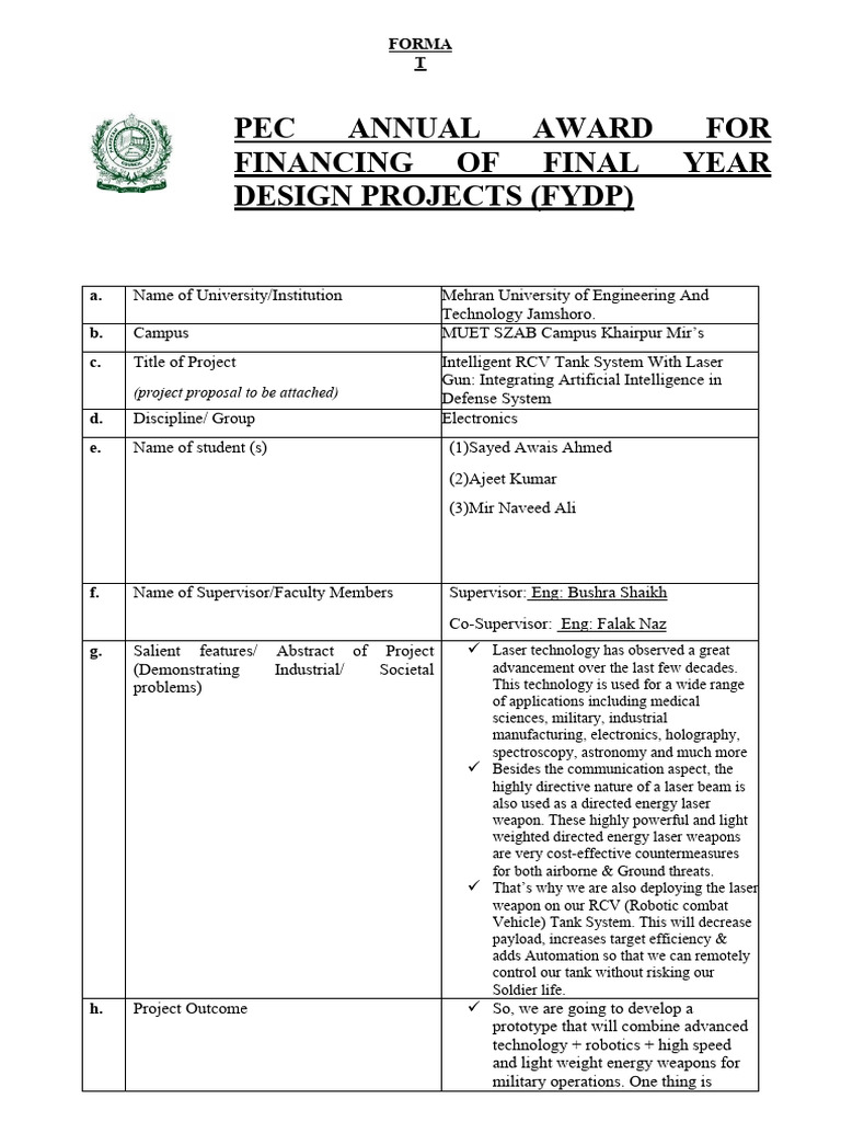 Sample Performa (PEC form)25 | Download Free PDF | Tanks | Military ...