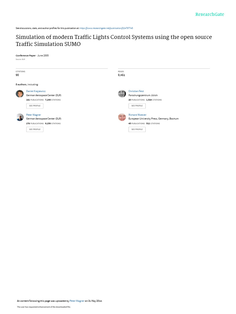 Simulation of Modern Traffic Lights Control System | PDF | Traffic ...