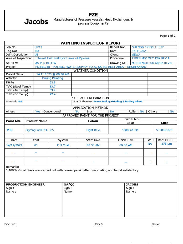 Internal coating report | Download Free PDF | Building Materials ...