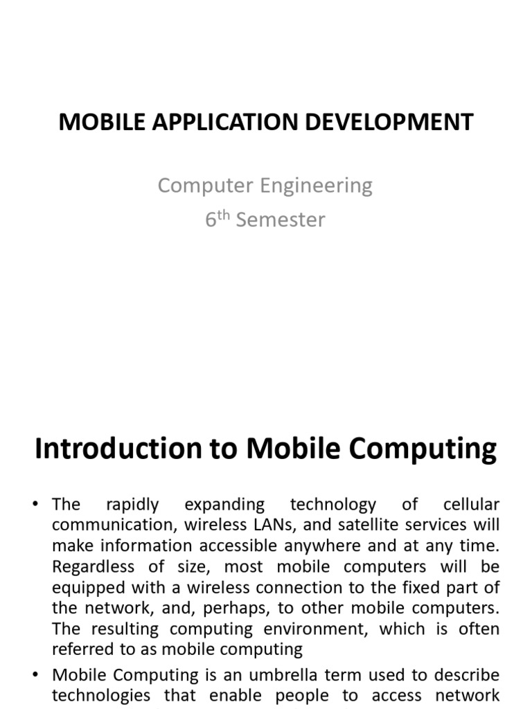 Mobile App Dev Econtent | PDF | Wireless | Bluetooth