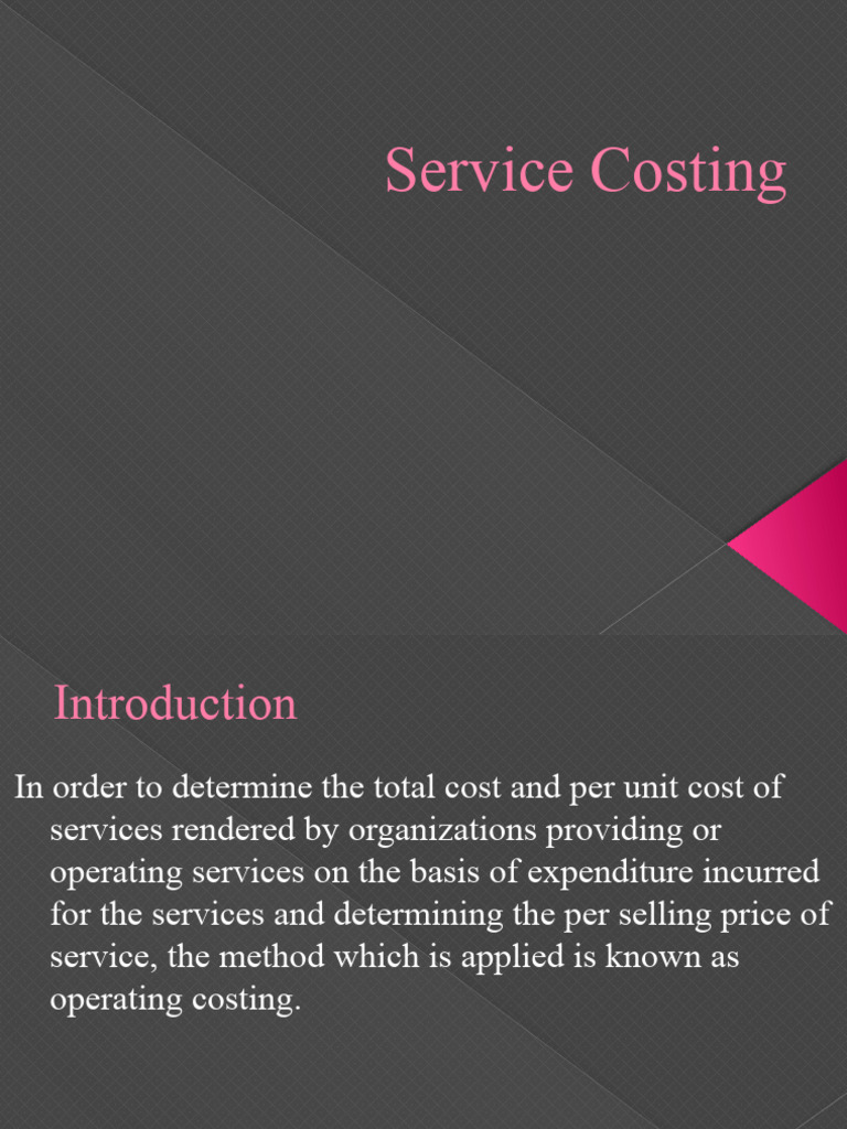 Service Costing | PDF | Expense | Depreciation