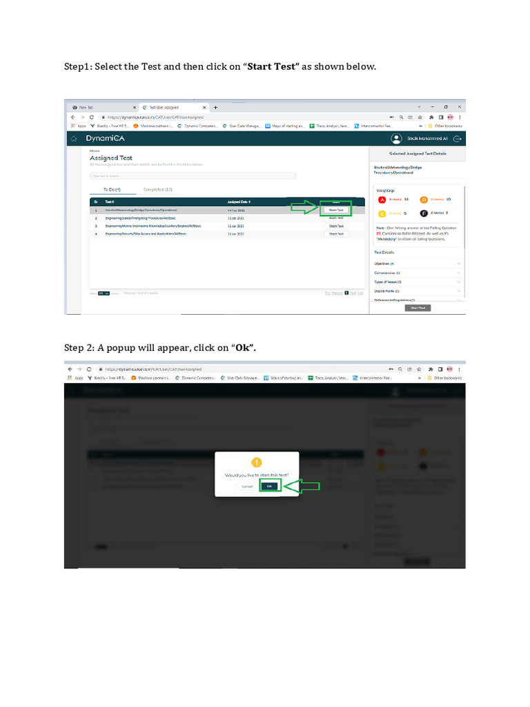 DynamiCA Test Procedure | PDF
