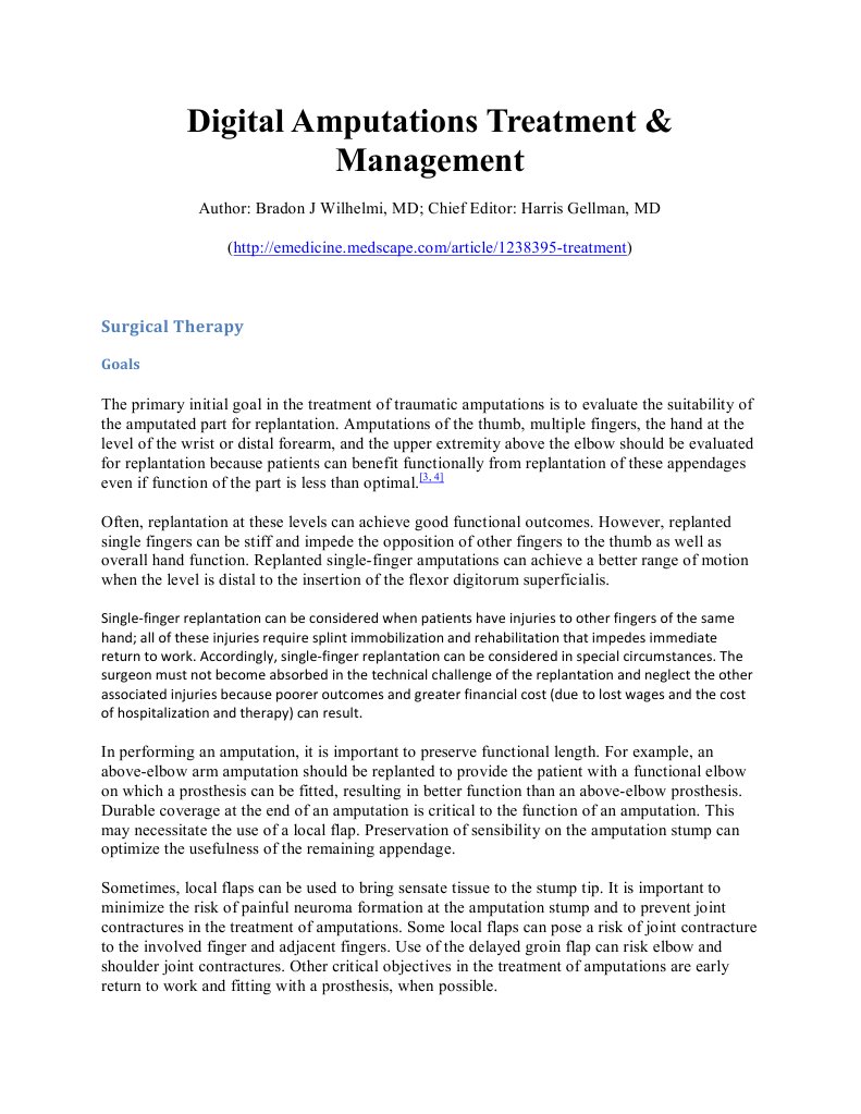 Digital Amputations | PDF | Finger | Amputation