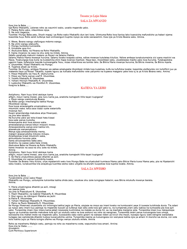 Kiswahili Prayer | PDF