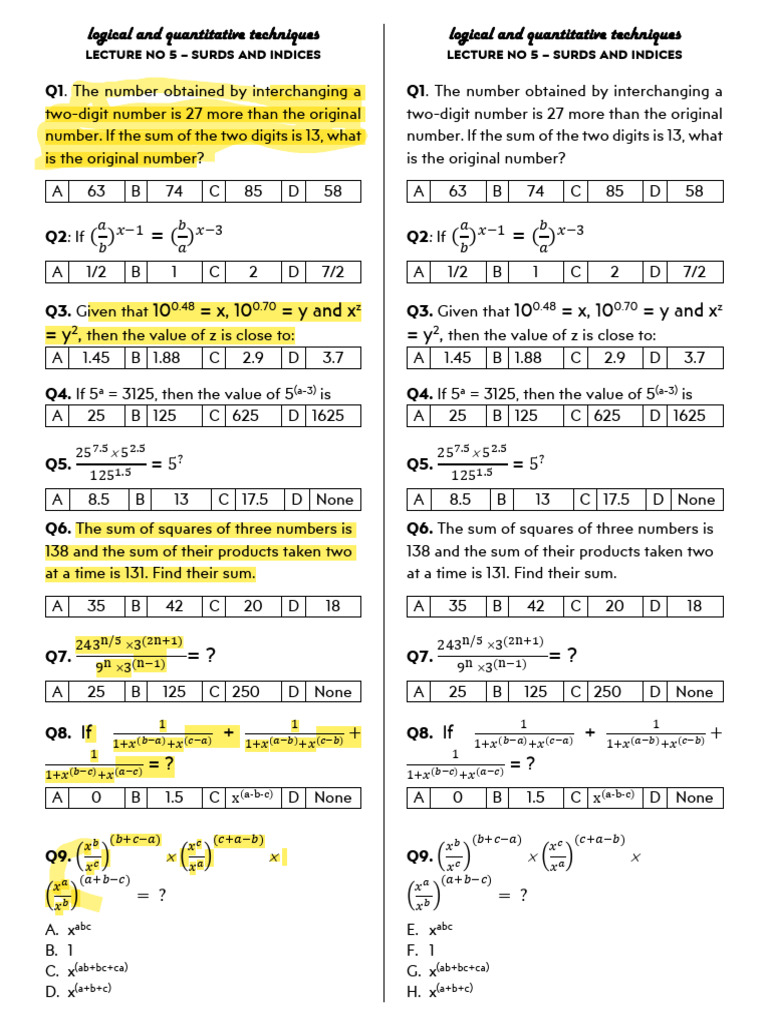 Logical Quant Practice 5 | PDF