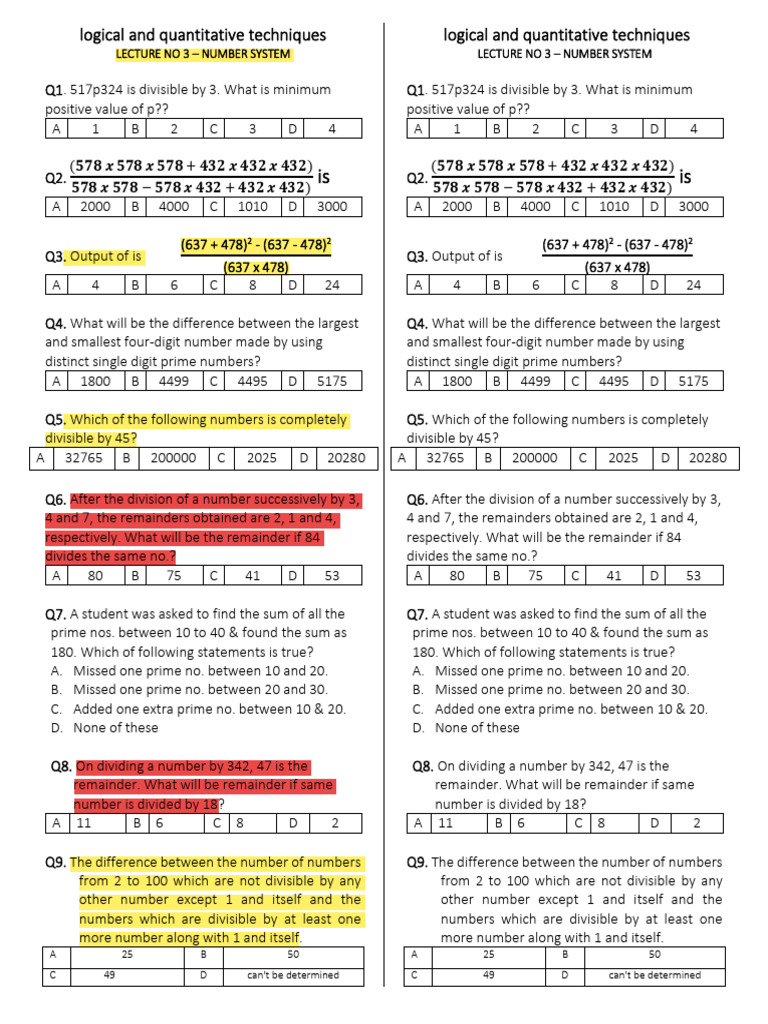 Logical Quant Practice 3 | PDF