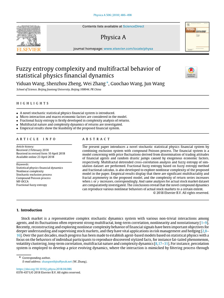 Fuzzy Entropy Complexity and Multifractal Behavior of Statistical ...