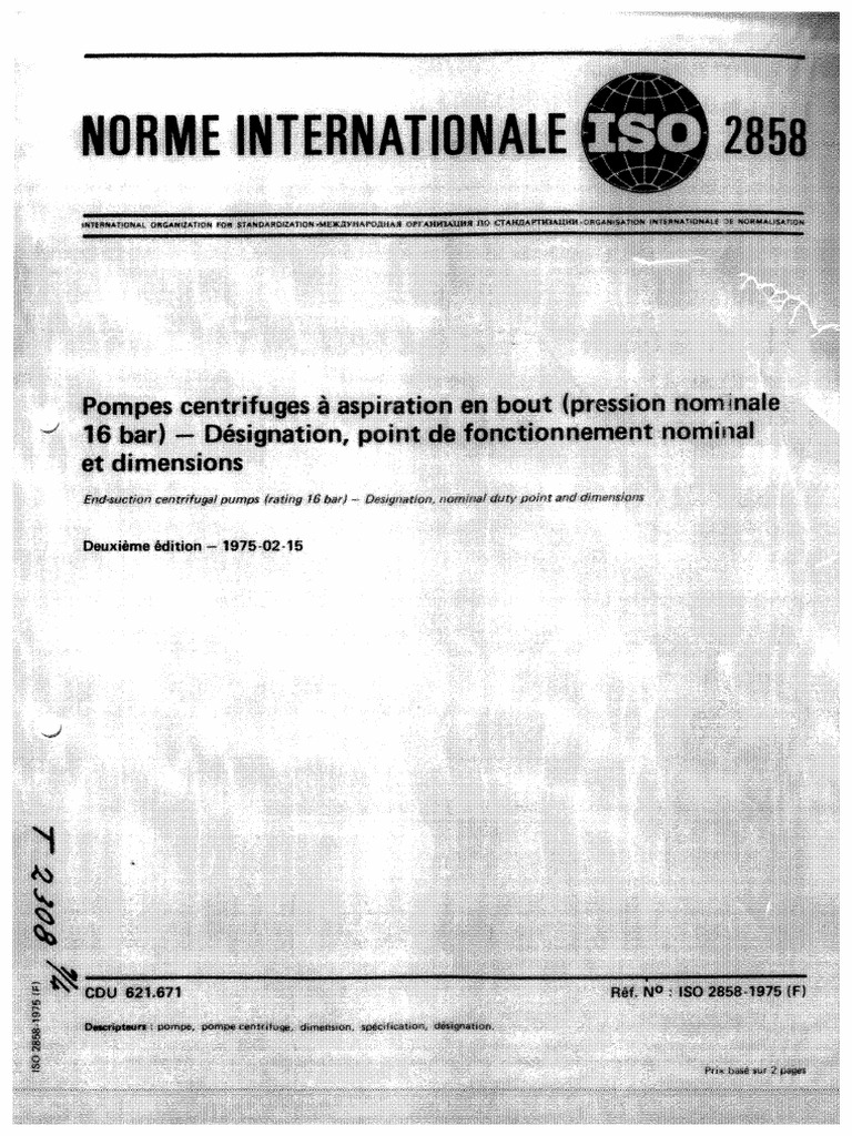 Iso 2858 2 | PDF
