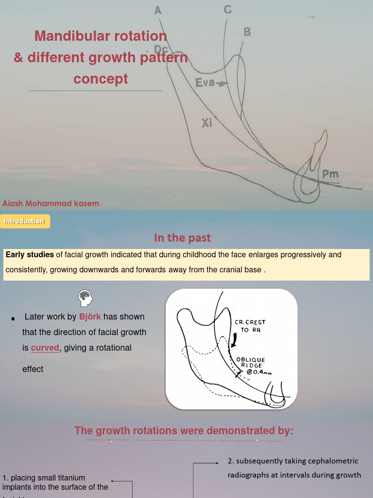 mandibular rotation | Download Free PDF | Orthodontics | Skull