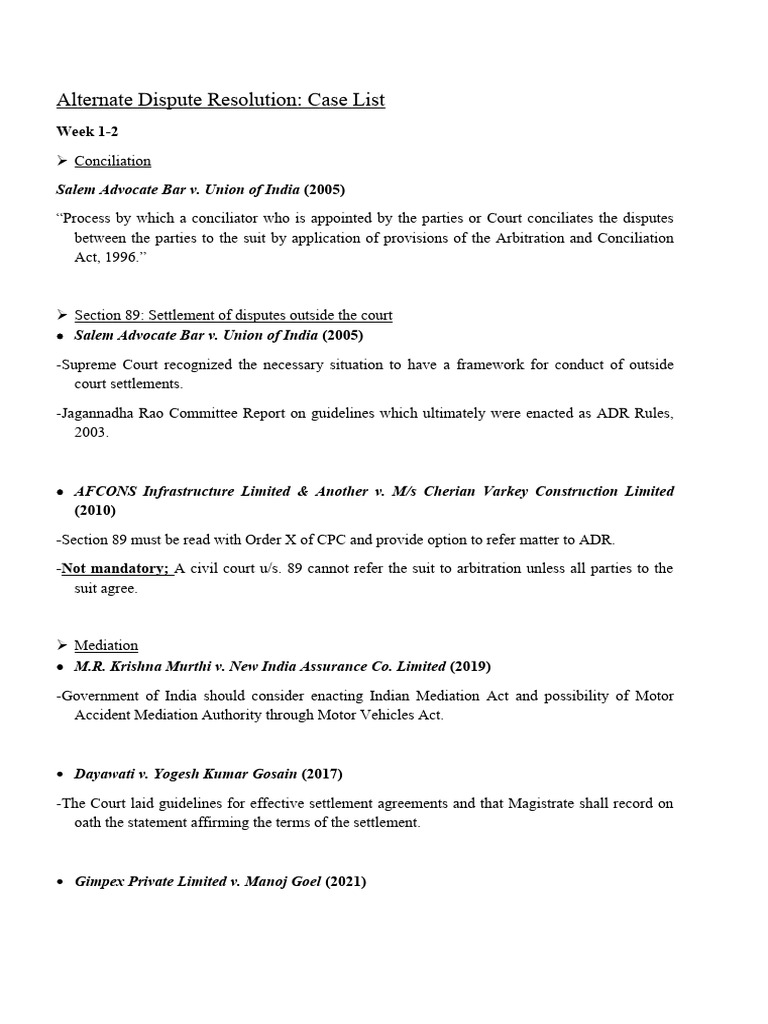 Alternate Dispute Resolution - Case | PDF | Alternative Dispute ...