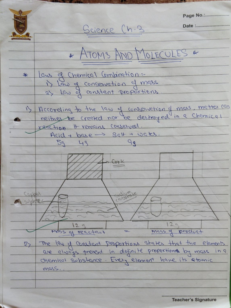 Atoms and Molecules | PDF