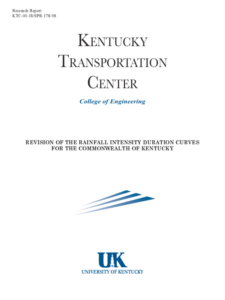Entucky Ransportation Enter: College of Engineering | PDF | Rain ...