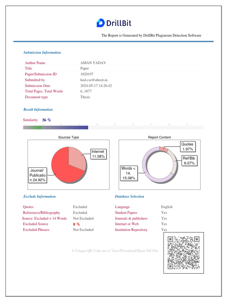 DB Report Final-Research-Paper | PDF | Support Vector Machine | Machine Learning