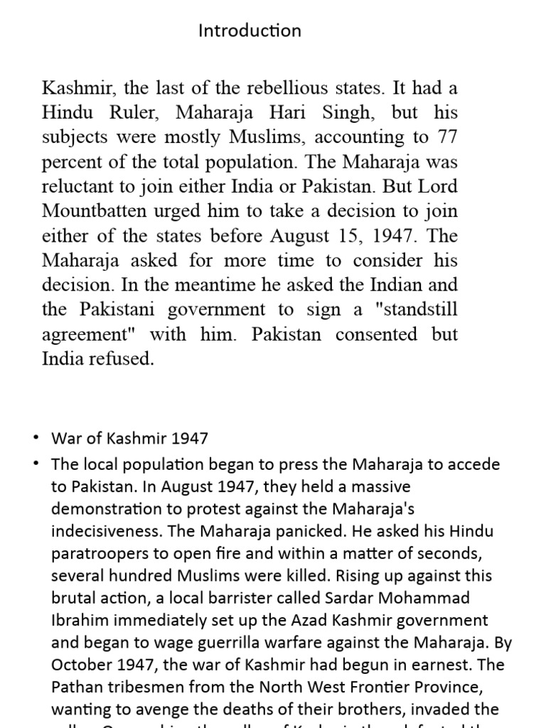 Lecture No. 04 (2), Kashmir Issue | PDF | International Relations ...