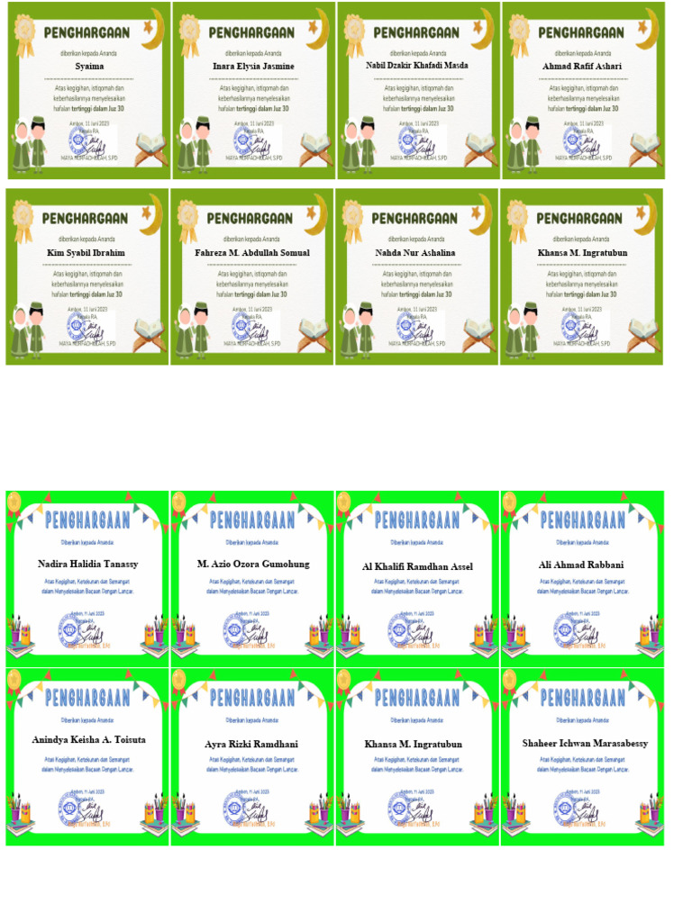 Tempelan Piala Wisuda 22-23 | PDF