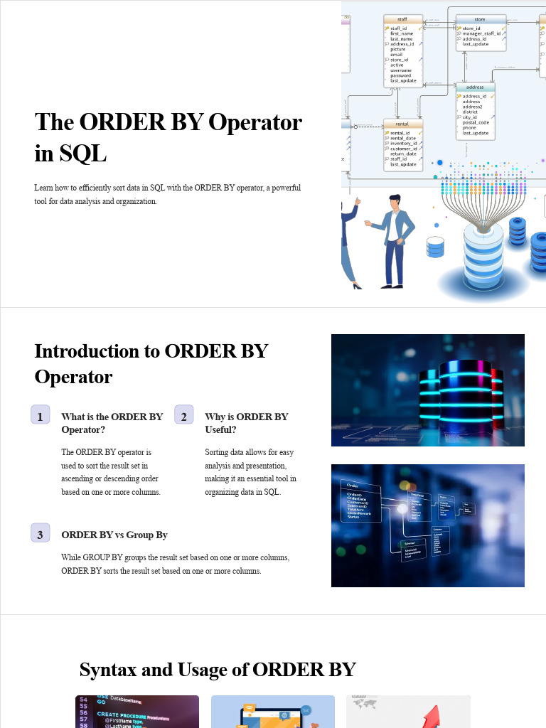 The ORDER BY Operator in SQL | PDF | Sql | Data