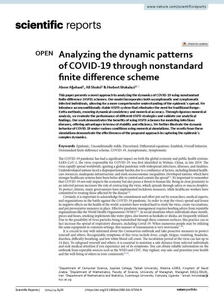Analyzing The Dynamic Patterns of COVID 19 Through Nonstandard Finite ...