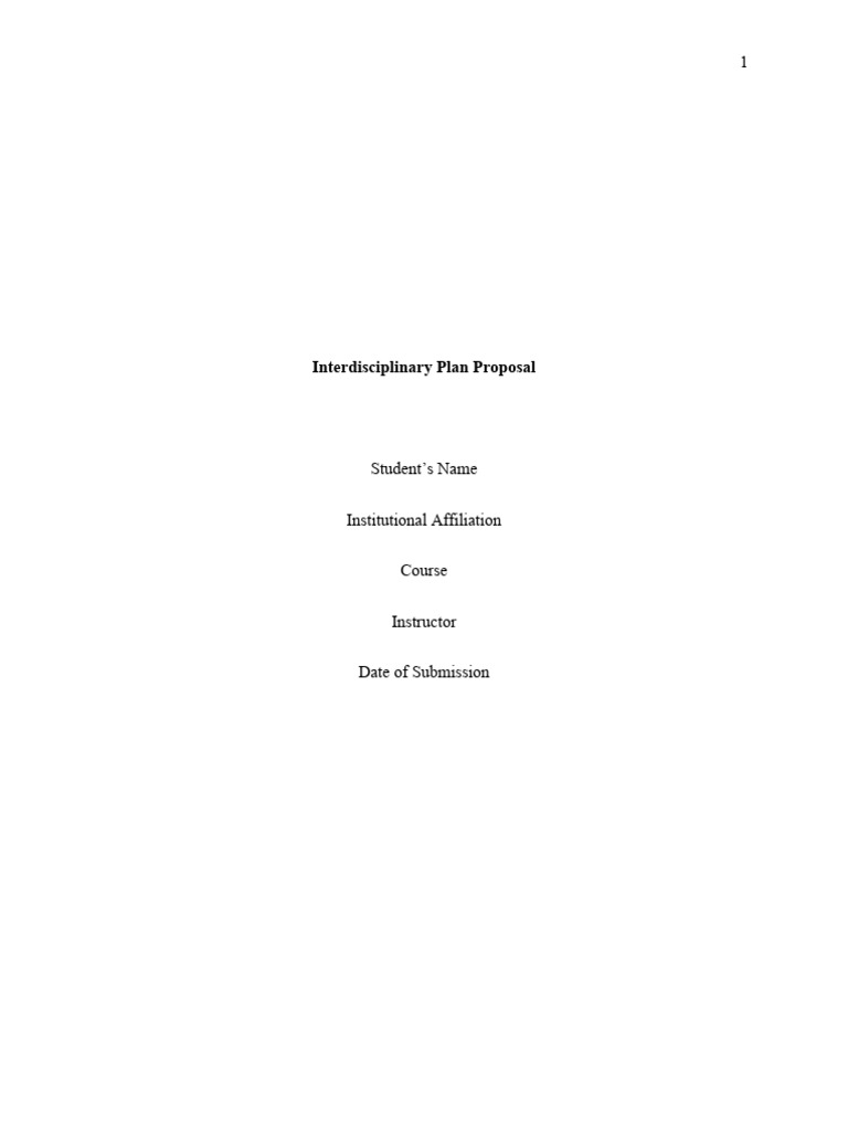 Interdisciplinary Plan Proposal | PDF | Nursing | Electronic Health Record