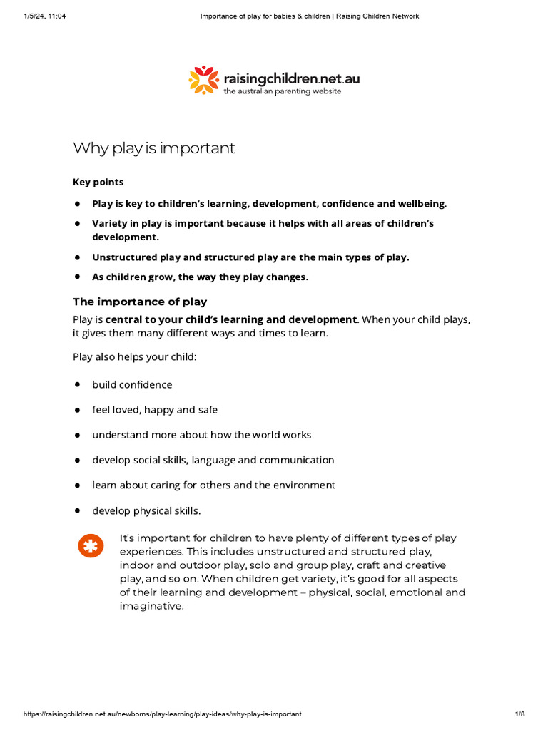 Importance of Play in Child Development | PDF | Infants | Toys