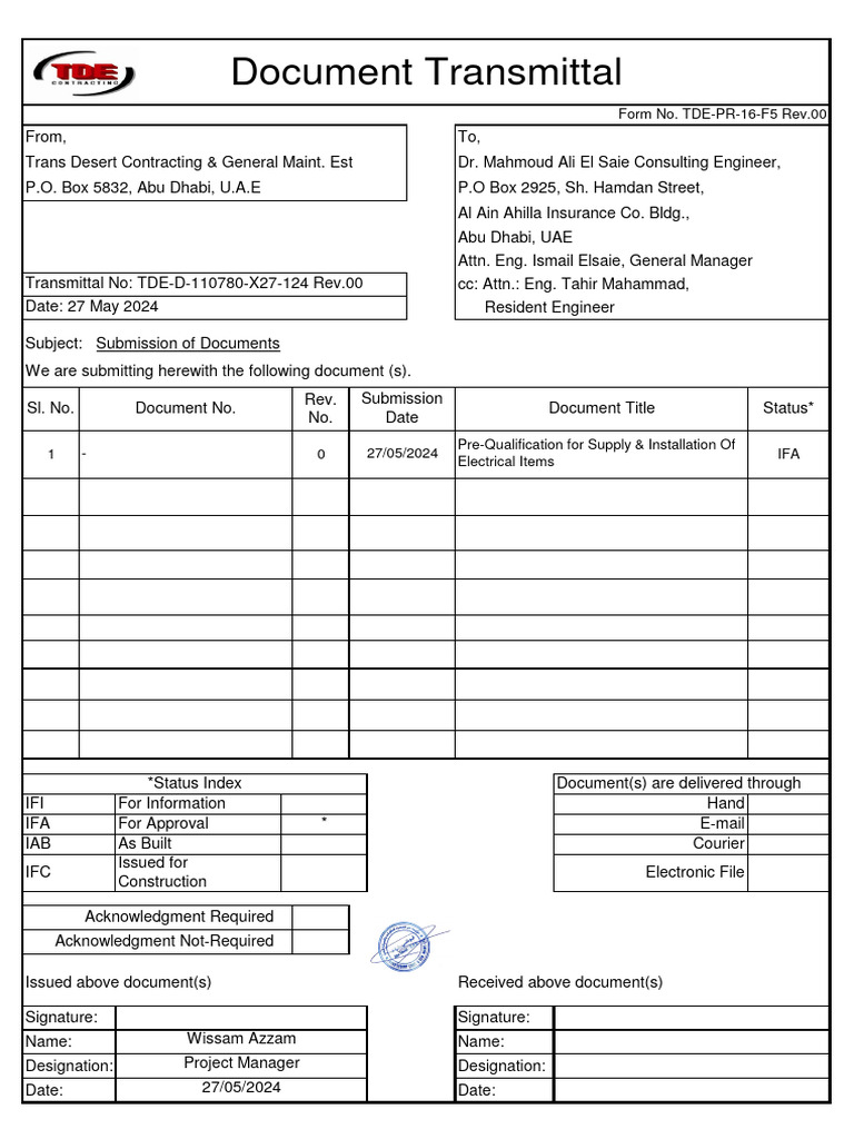 Falcon Pre-Qualification | PDF | Electric Power Distribution | Quality Management