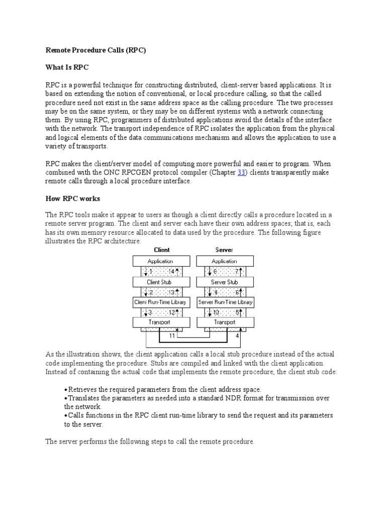 RPC for Distributed App Developers | PDF | Library (Computing) | Subroutine