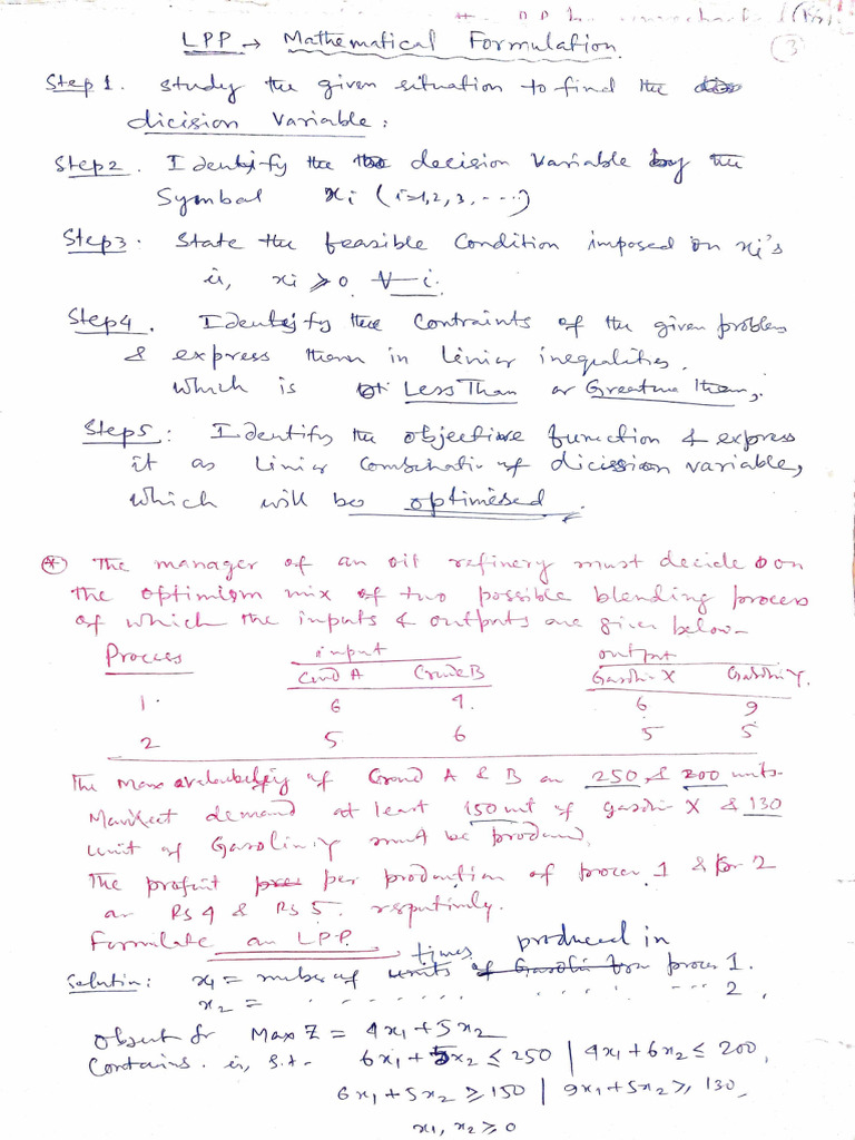 1. LPP& Graphical Solution | PDF