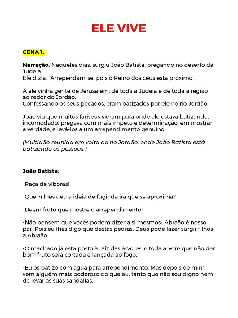 Teatro - Ele Vive | PDF | Jesus | Pôncio Pilatos