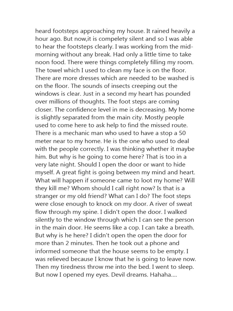 Late Night Footsteps and Fear | PDF