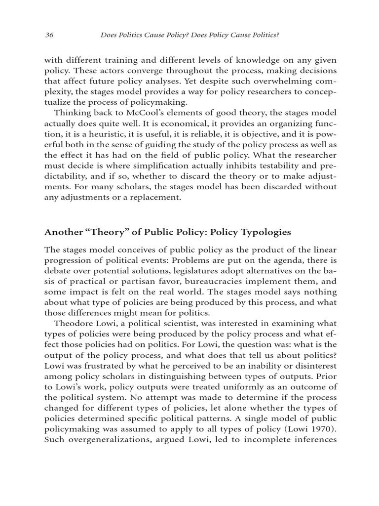 Policy Typologies | Download Free PDF | Policy | Theory