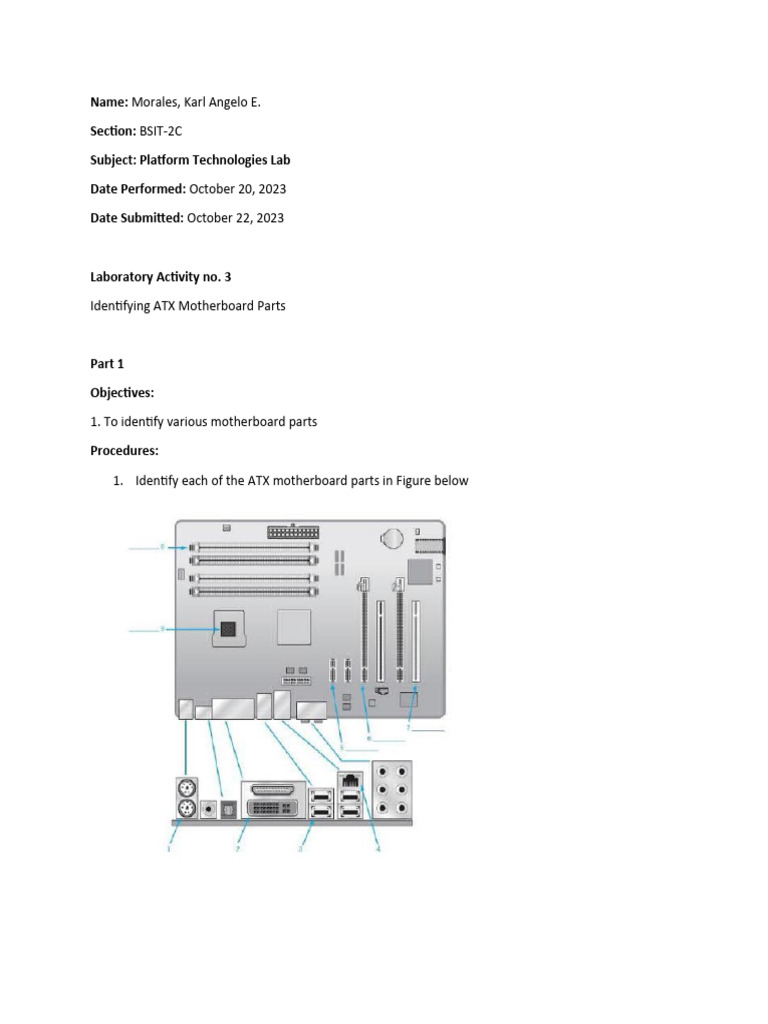 Itec 55 Lab 3 Pdf Graphics Processing Unit Personal Computers 