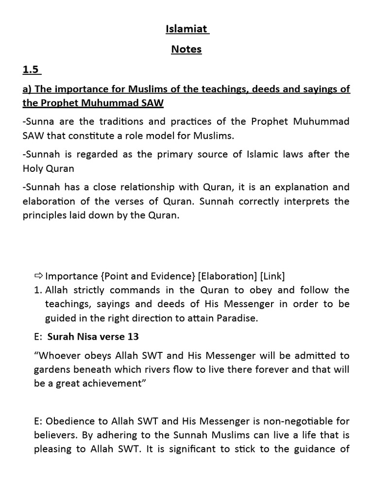 1.5 Edexcel | PDF | Prophets And Messengers In Islam | Muhammad