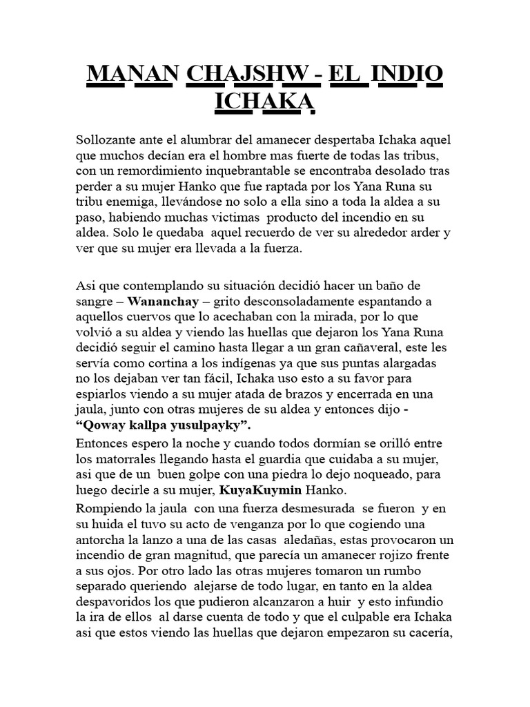 Cuento Indigena | PDF | Poesía