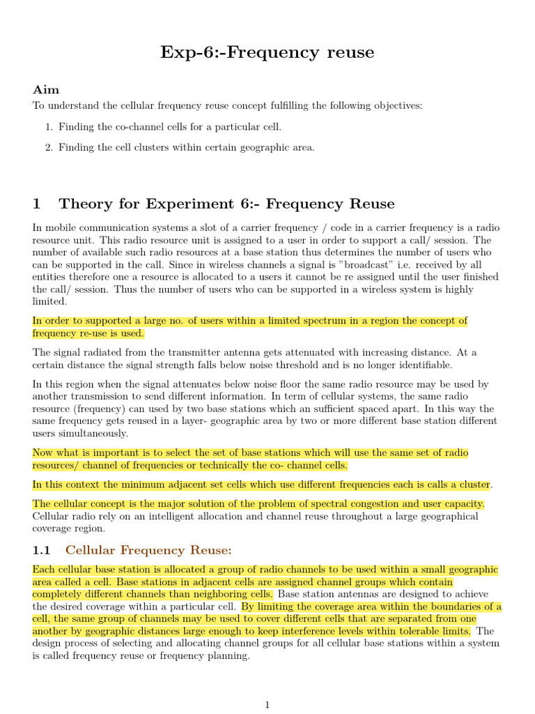 Exp6 Theory | Download Free PDF | Cellular Network | Radio