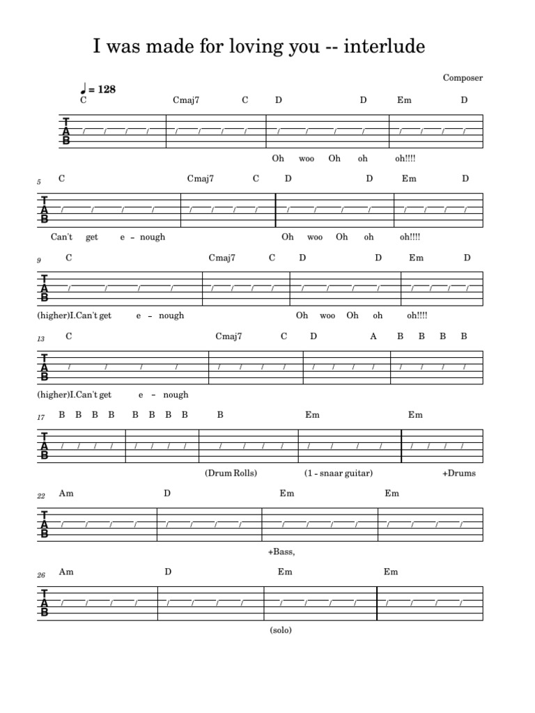 I Was Made Interlude + Solo | PDF