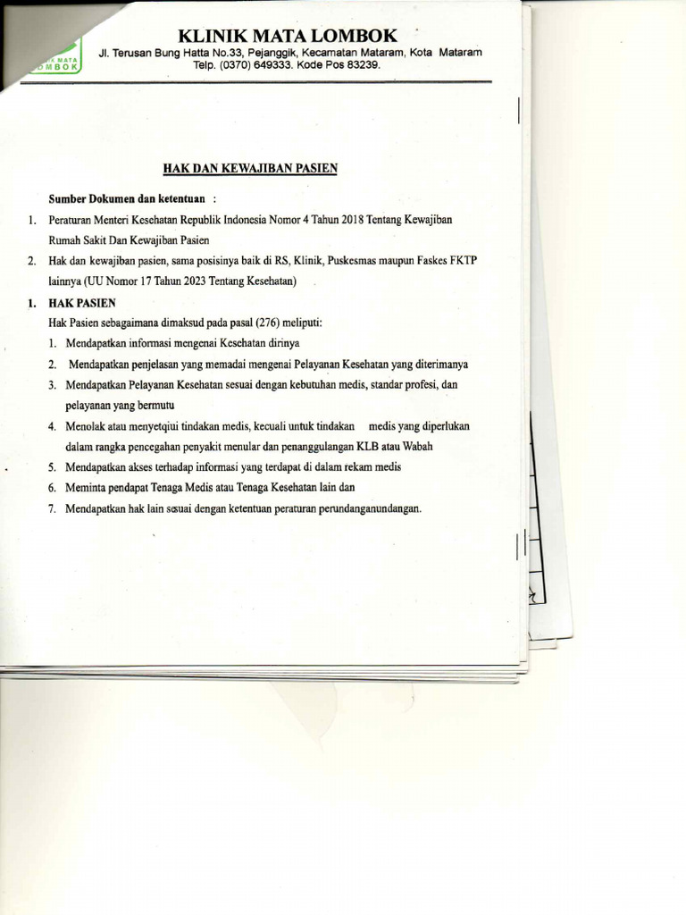 HKP Pasien Mengerti | PDF