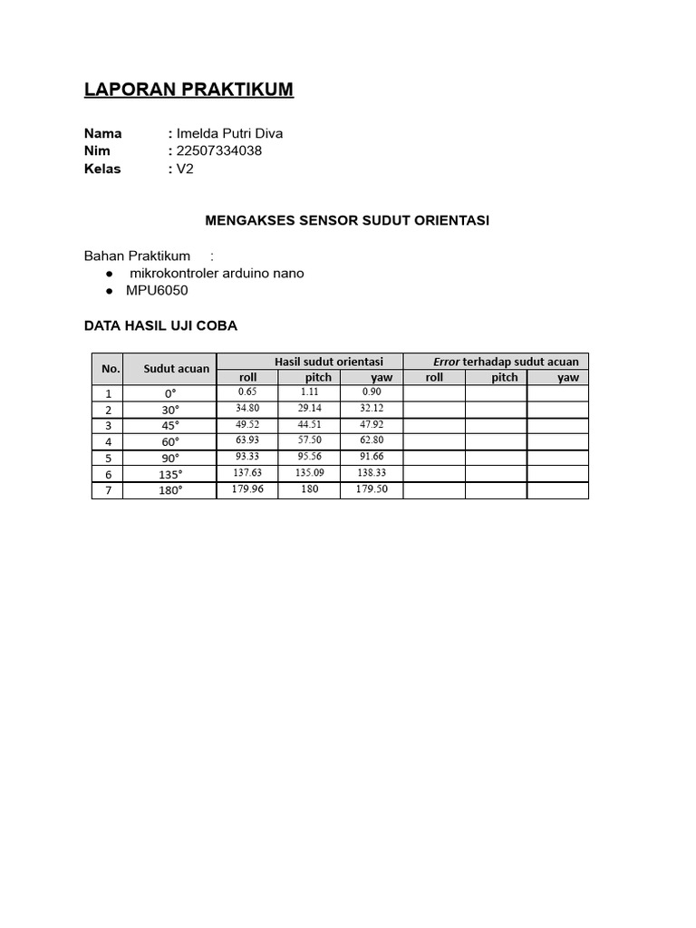 Mengakses Sensor Sudut Orientasi | PDF