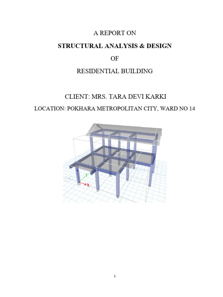 Tara Devi Karki Structural Report | Download Free PDF | Earthquake Engineering | Beam (Structure)