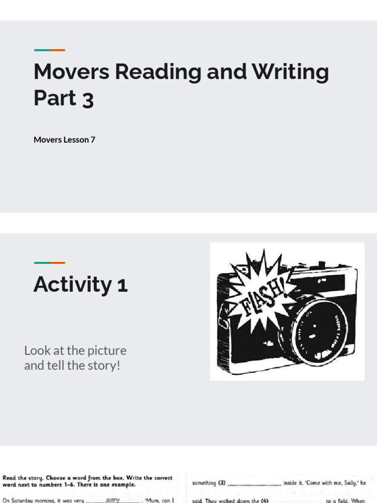 Movers Lesson 7 Reading & Writing Part 3 | PDF