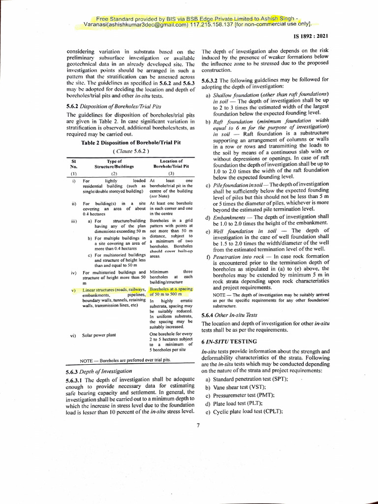 Is 1892 | PDF | Deep Foundation | Civil Engineering