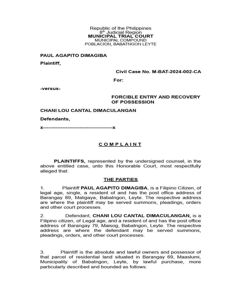 Pleading GRP 3 2 | PDF | Lawsuit | Complaint